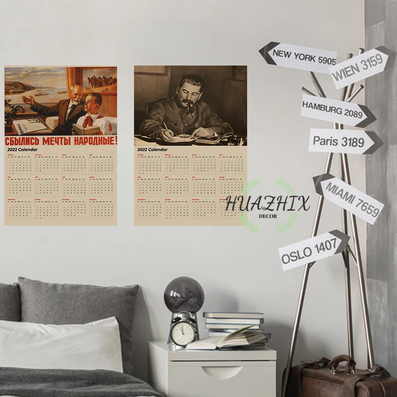 2022 Calendar Kraft Paper Posters of World War II Stalin Leninist ...