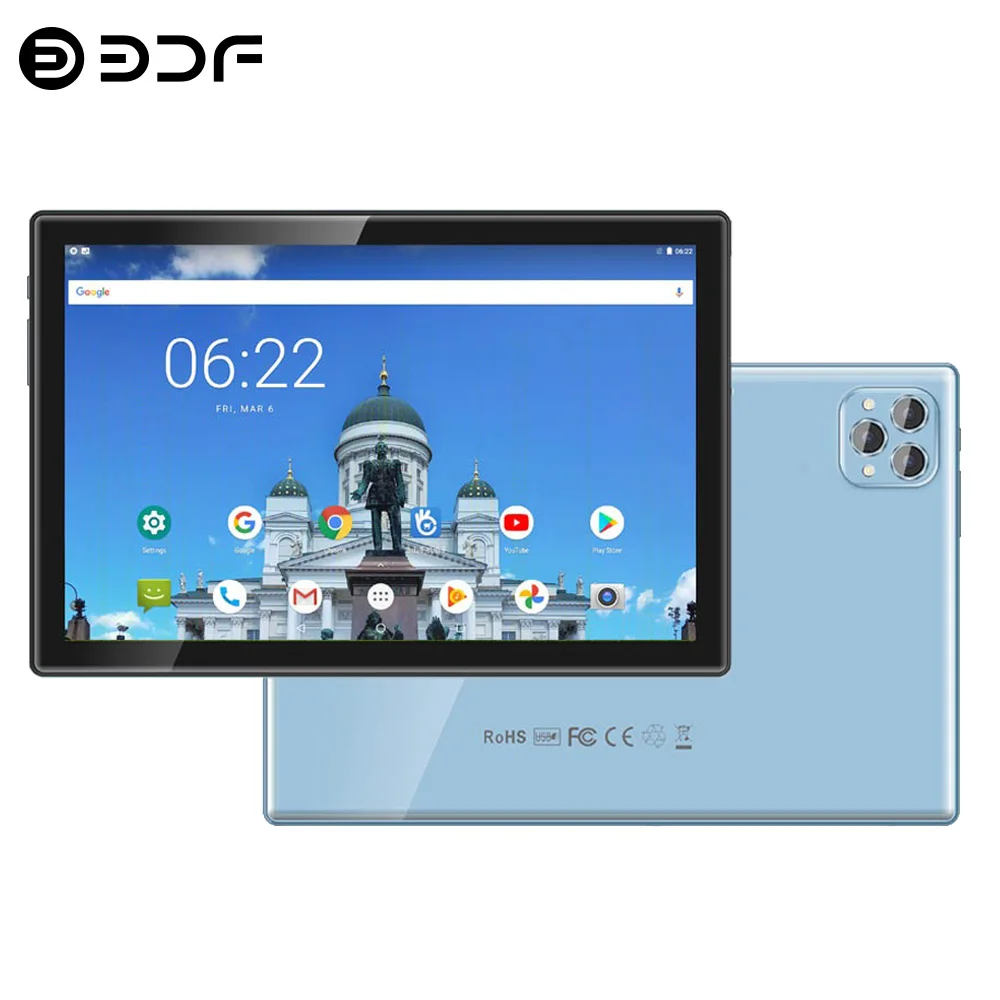 Планшет BDF P50, 10.1", 8/256ГБ, Wi-Fi+4G, Android | AliExpress