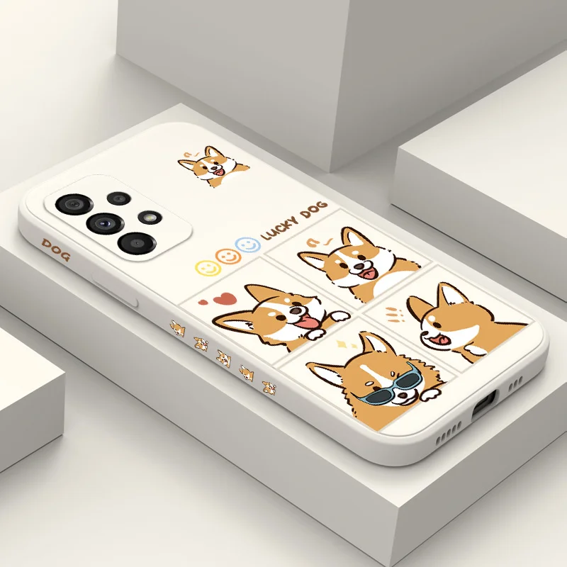 Silly Corgi Case For Samsung Galaxy A73 A53 A33 A23 A13 A03 A72 A52 A52S A32 A22 A12 A02 A02S ...