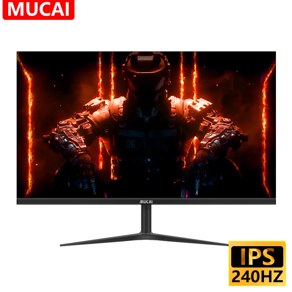 24-дюймовый монитор MUCAI 240 Гц, ЖК-дисплей, ПК IPS FHD, настольный ...