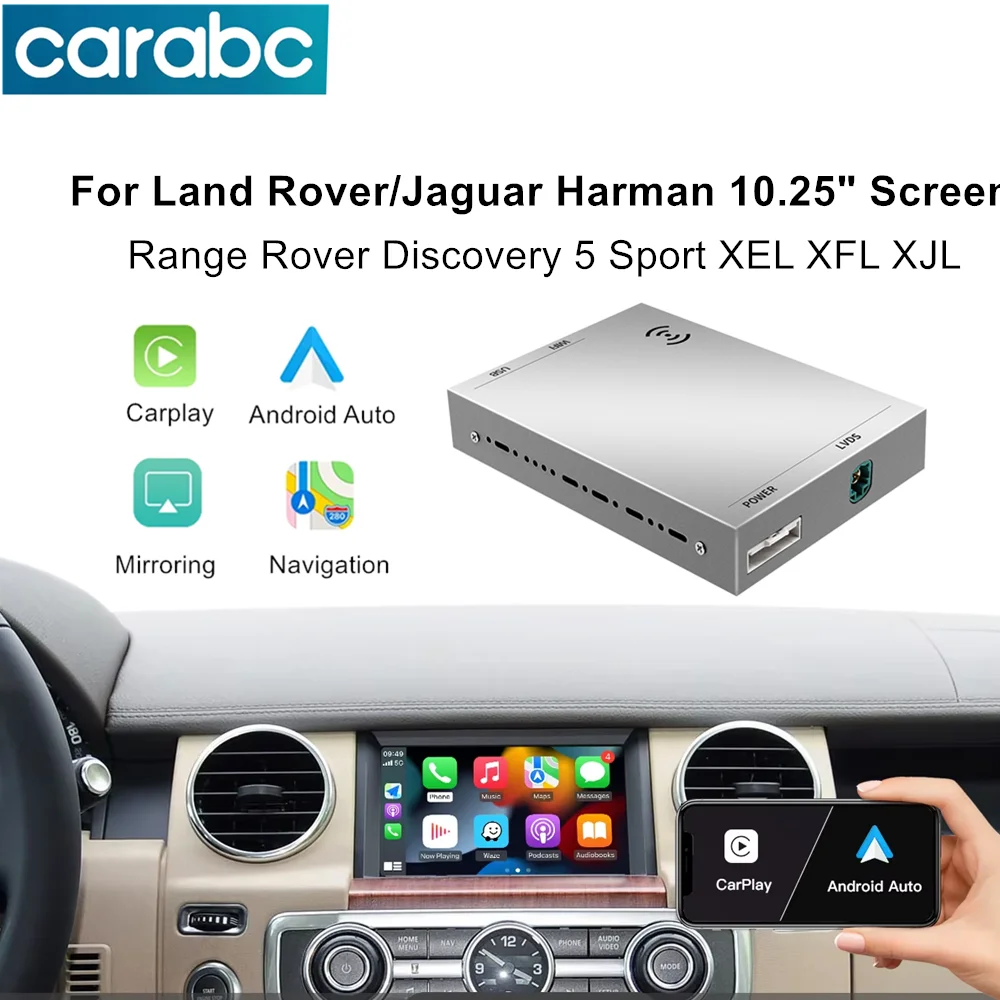CARABC Wireless Carplay Android Auto для Land Rover Jaguar Harman 10,25 "Discovery 5 Evoque ...