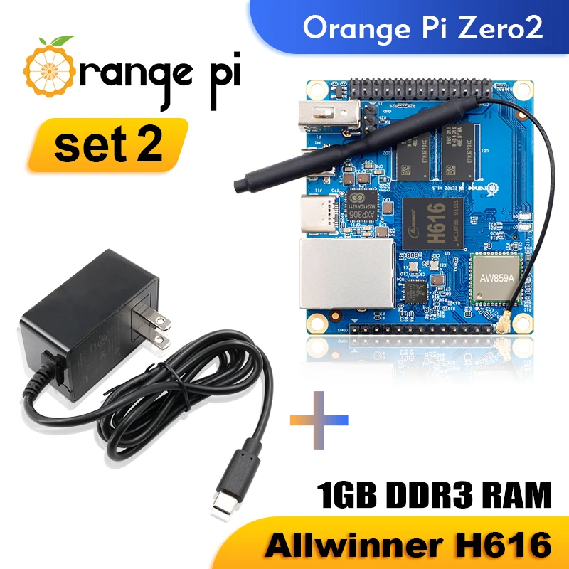 Orange Pi Zero 2 + Type-C Power Supply Single Board Computer Allwinner ...