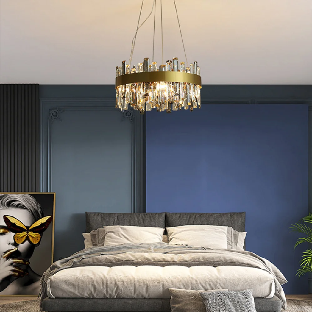 LED Modern Suspension Lustre Celling Chandeliers Gold Popular Hanging ...