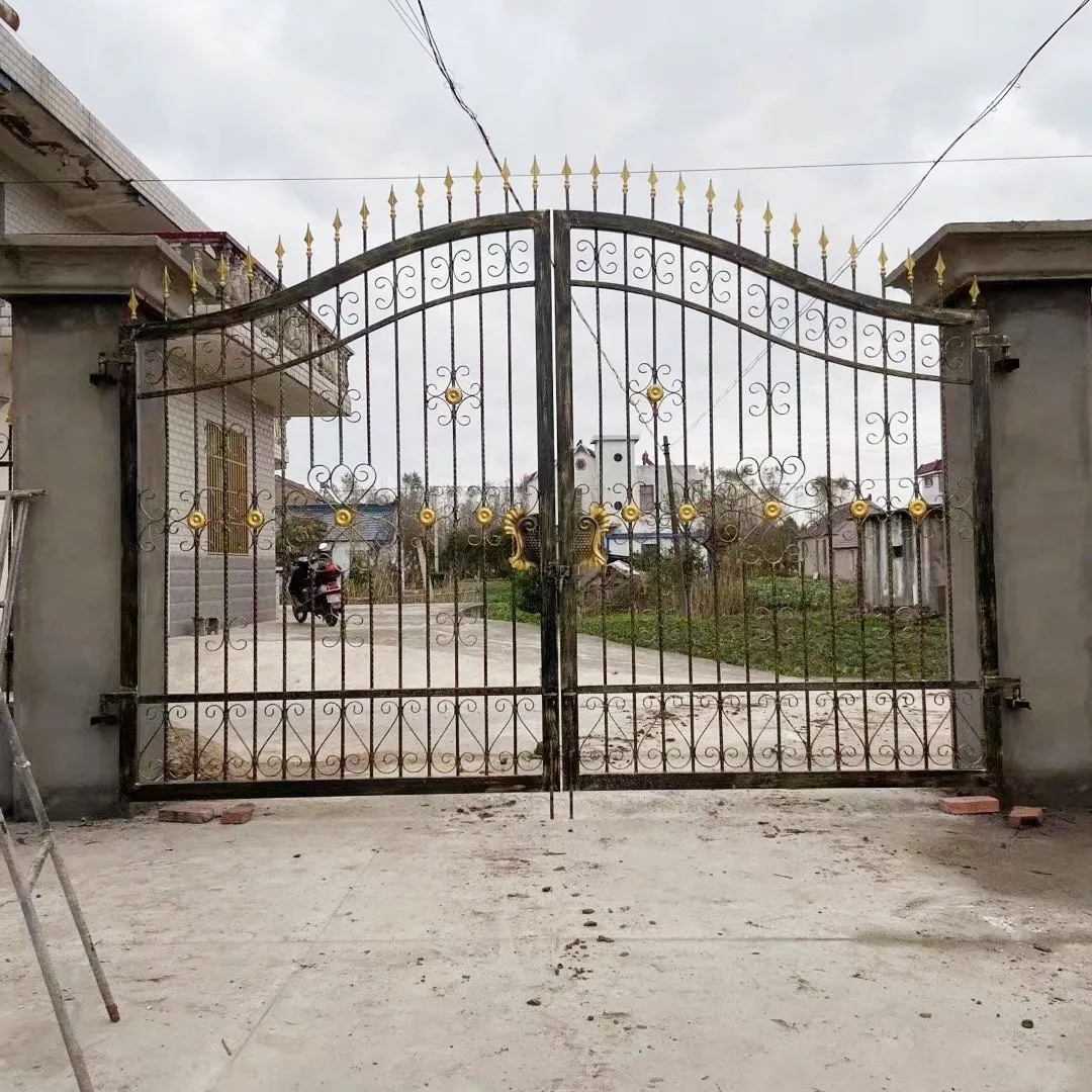 Custom Door Luxury Modern Manor Wrought Iron Gate and Fence Design Main ...