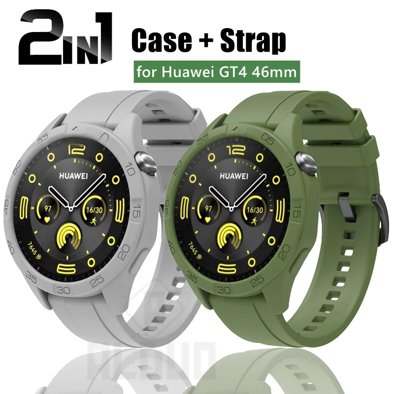Силиконовый чехол и ремешок для Huawei Watch GT 4 46 мм, ремешок для ...