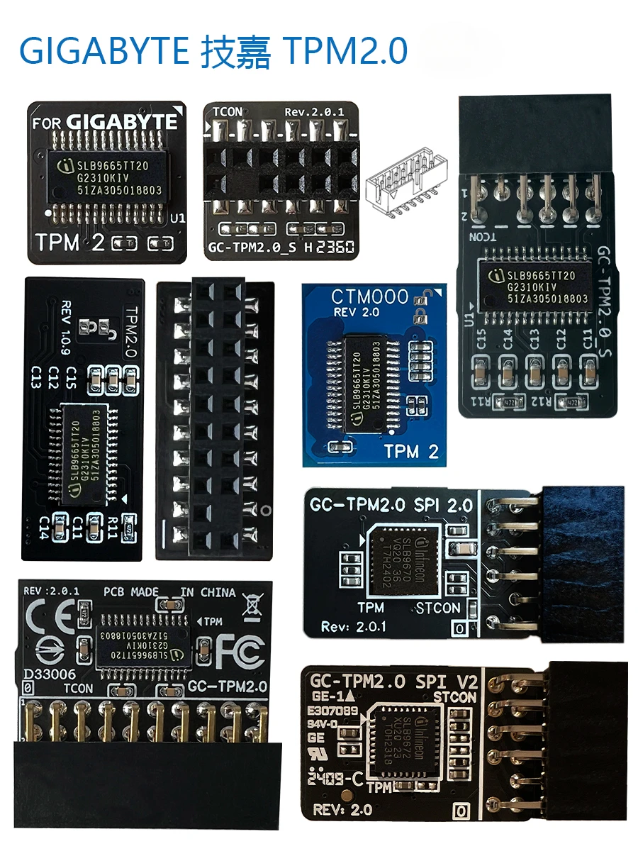 TPM2.0 для GIGABYTE GC-TPM20_S -SPI CTM000 010 плата модуля ...