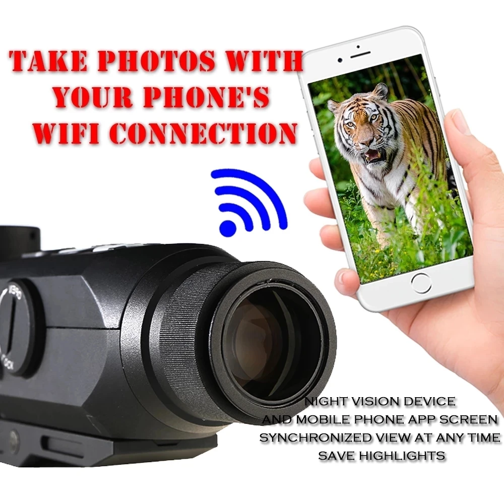 Caza Digital Night Vision Riflescope Monocular Sniper Sight Scope Built ...