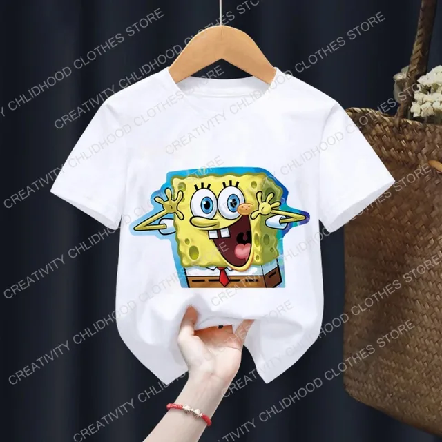 Губка Боб квадратные штаны детская футболка одежда Kawaii аниме ...