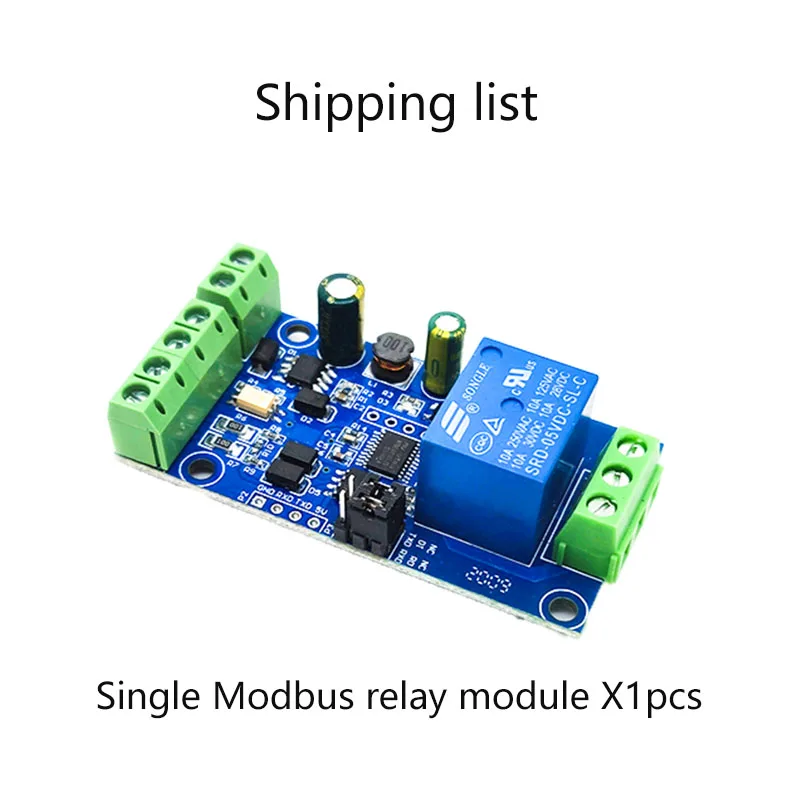 Modbus RTU DC7-24V 1 Channel Relay Module RS485/TTL UART 1-way Input ...