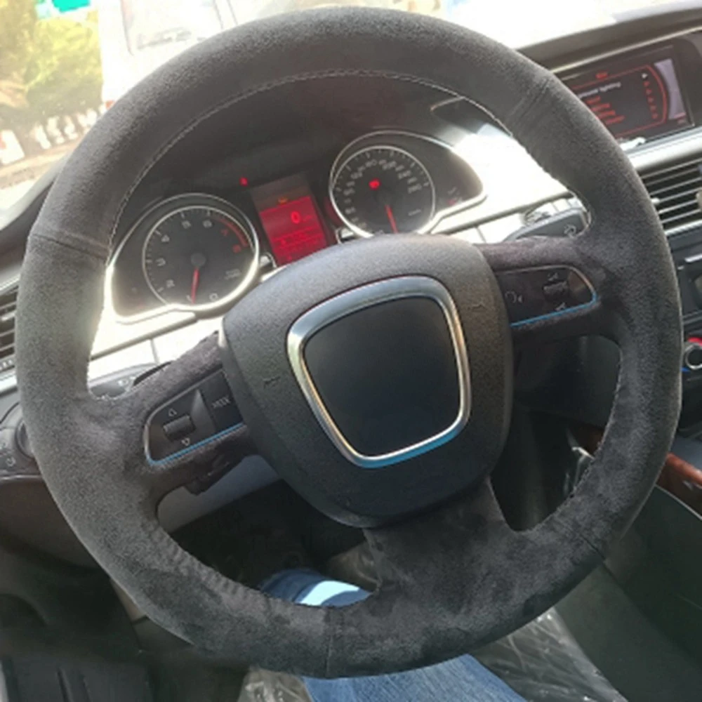 Чехол рулевого колеса автомобиля противоскользящая замша для Audi A6 C6 ...