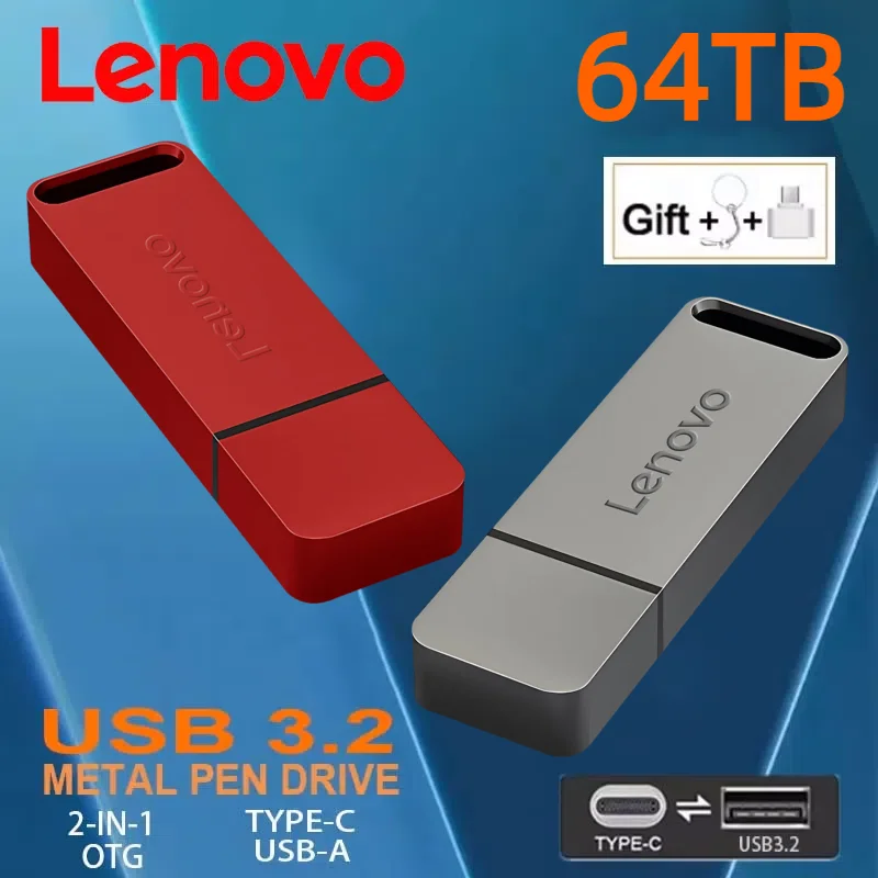 Lenovo 64TB U Disk Mini Pen Drive USB-накопитель Новые USB-накопители ...