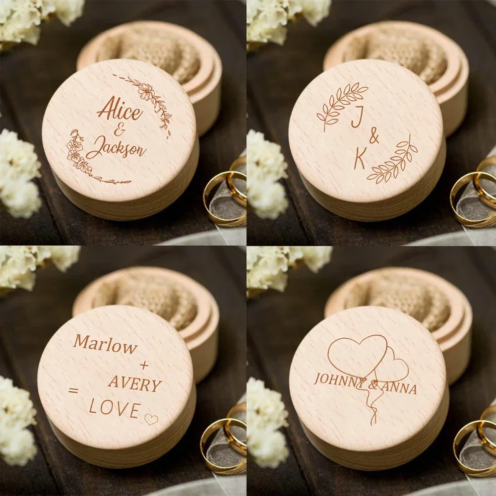 Personalised Engraved Ring Box for Wedding Ceremony Proposal Ring ...