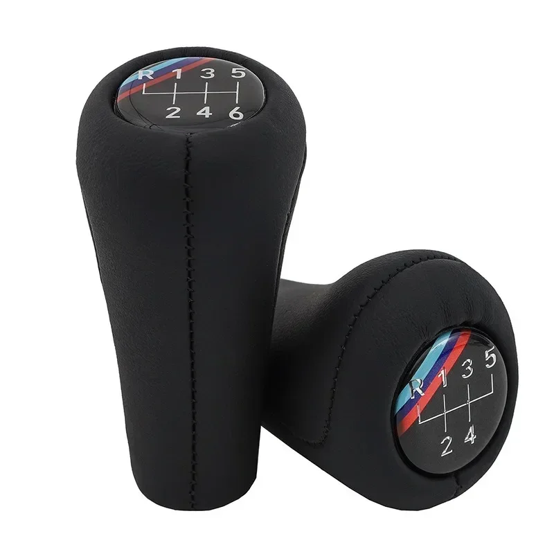 Автомобильная 5-скоростная кожаная ручка переключения передач, подходит для BMW 1 3 5 6 серии ...