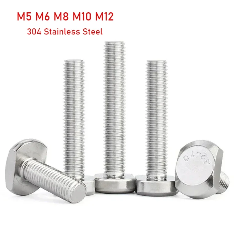 1/2/3 шт. Т-образный болт из нержавеющей стали 304 GB37t, винт для пресс-формы M5 M6 M8 M10 M12 ...