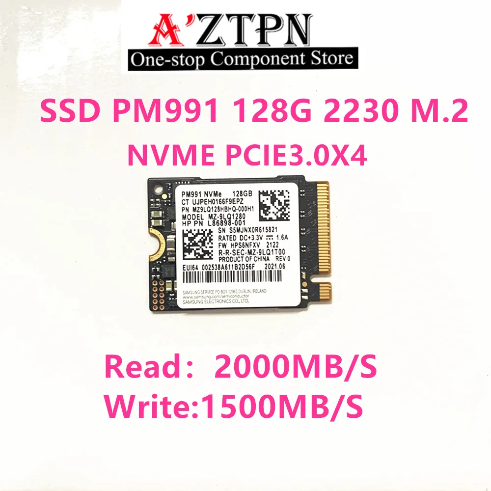 Оригинальный SSD PM991 128G встроенный твердотельный накопитель M.2 ...