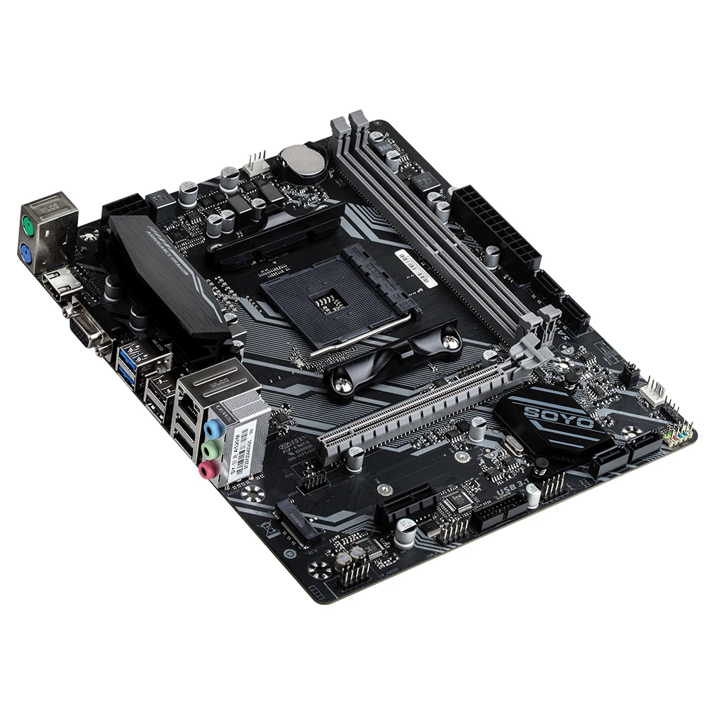 Материнская плата SOYO Dragon A520 с AMD Ryzen 5 5600X CPU Set NVME ...