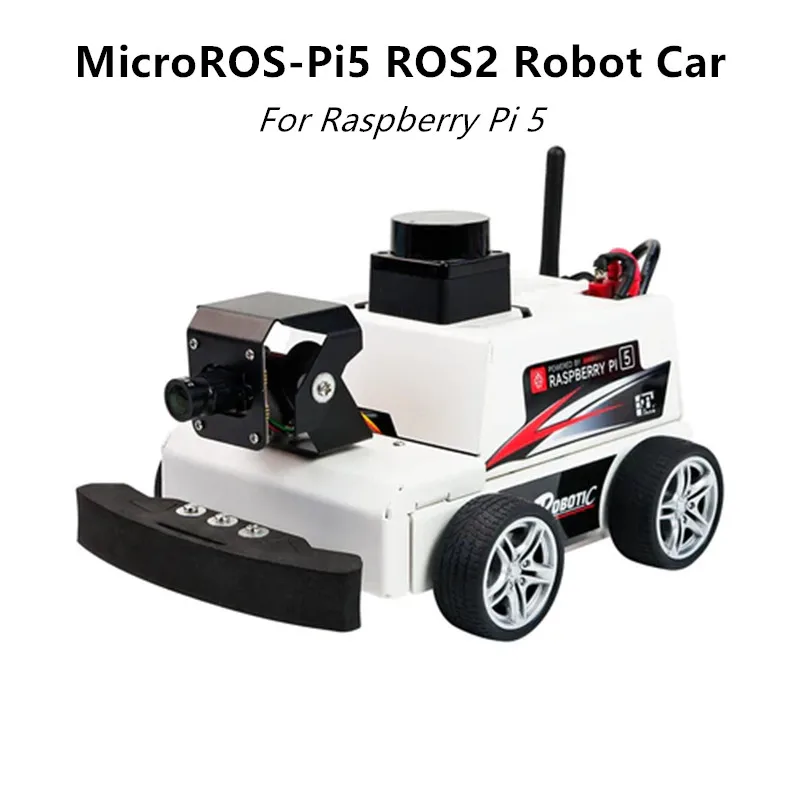 MicroROS-Pi5 ROS2 Robot Car для Raspberry Pi 5 (ROS2-HUMBLE + Python3) | AliExpress