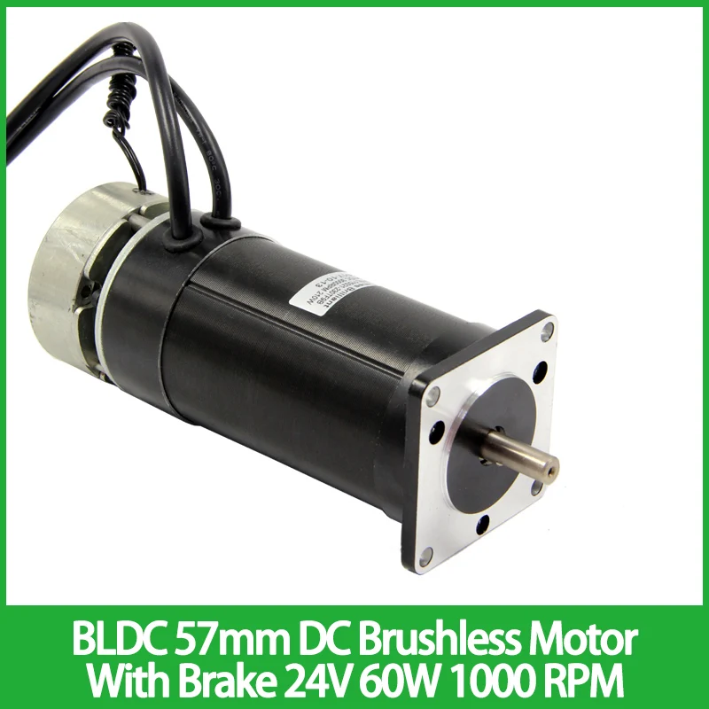 BLDC 57mm DC Brushless Motor with Brake 24V 200W 3000 rpm High Torque ...