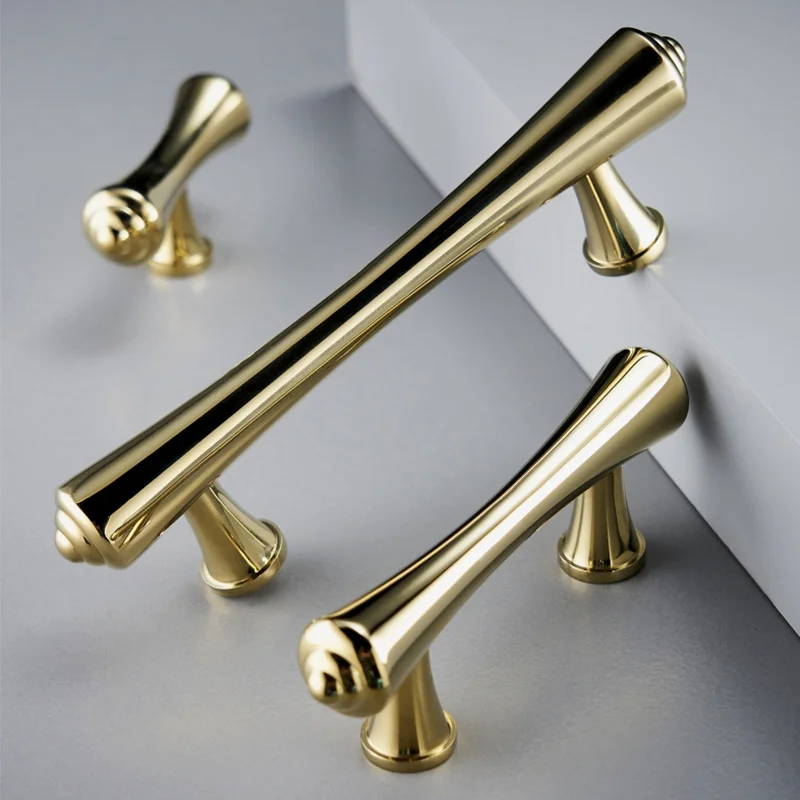 Pvd Gold/ Door Handles And Knobs Brass Drawer Pulls Vintage Kitchen ...