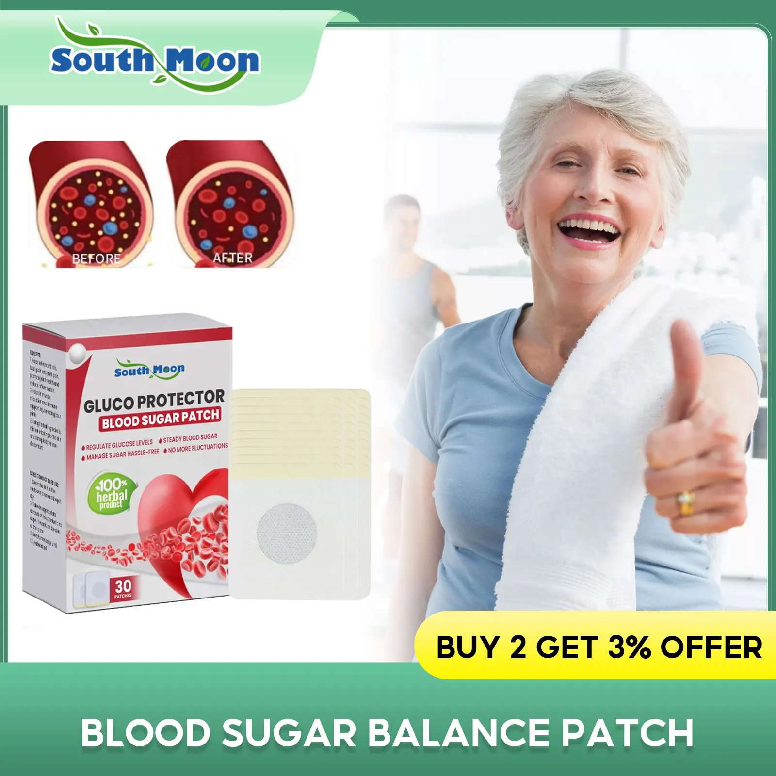 Пластыри для диабета SOUTH MOON | AliExpress