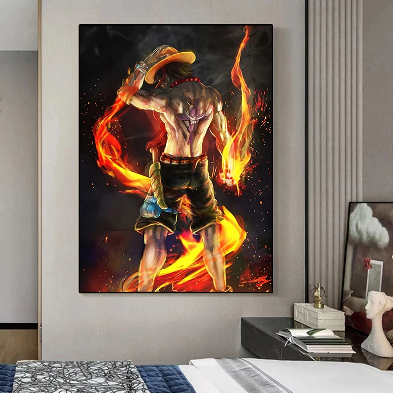 One Piece Anime Posters Prints Luffy One Piece Team Character Art ...