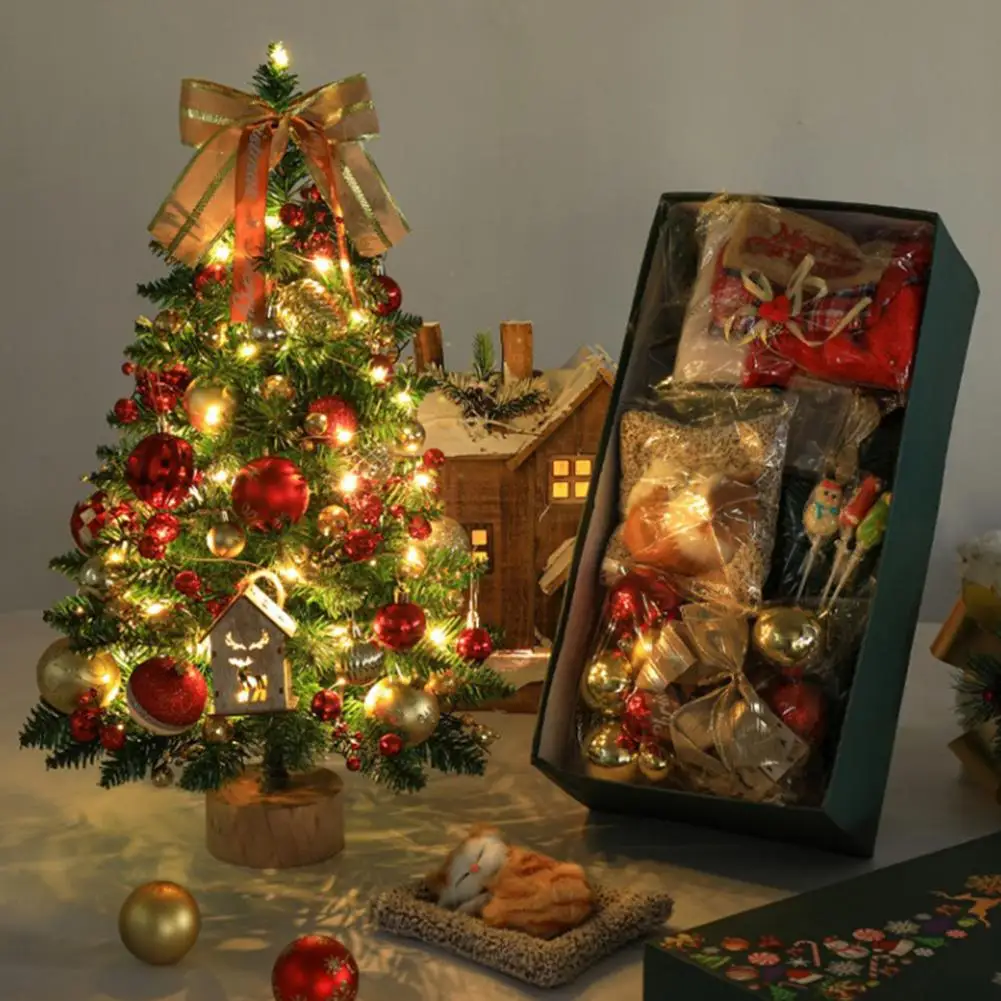 Мини Рождественская елка из ПВХ с подсветкой | AliExpress