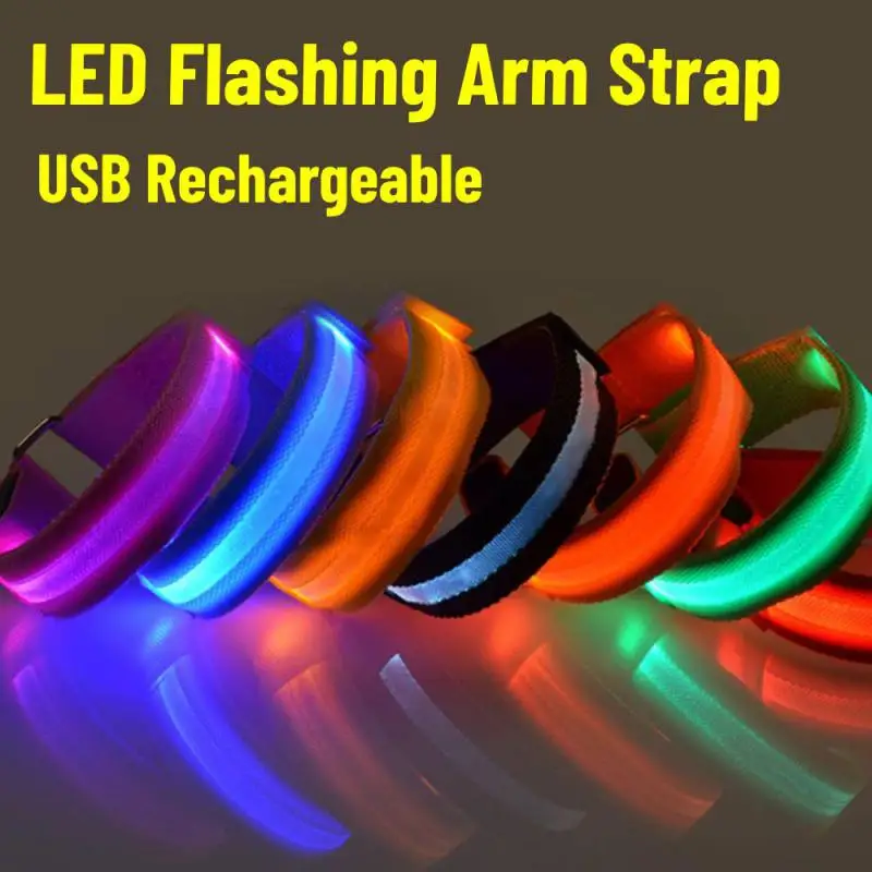 LED Flashing Bracelet Light Up Glow Bracelet Wristband Vocal Concert ...