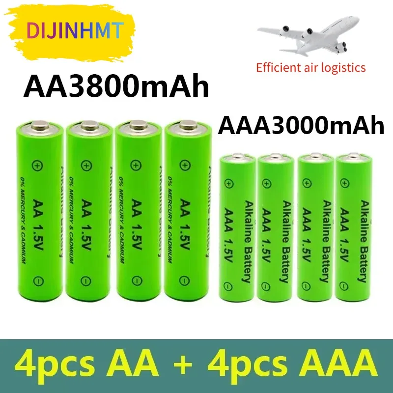 Перезаряжаемая щелочная батарея AA 1,5 В 3800 мАч/1,5 В AAA 3000 мАч | AliExpress