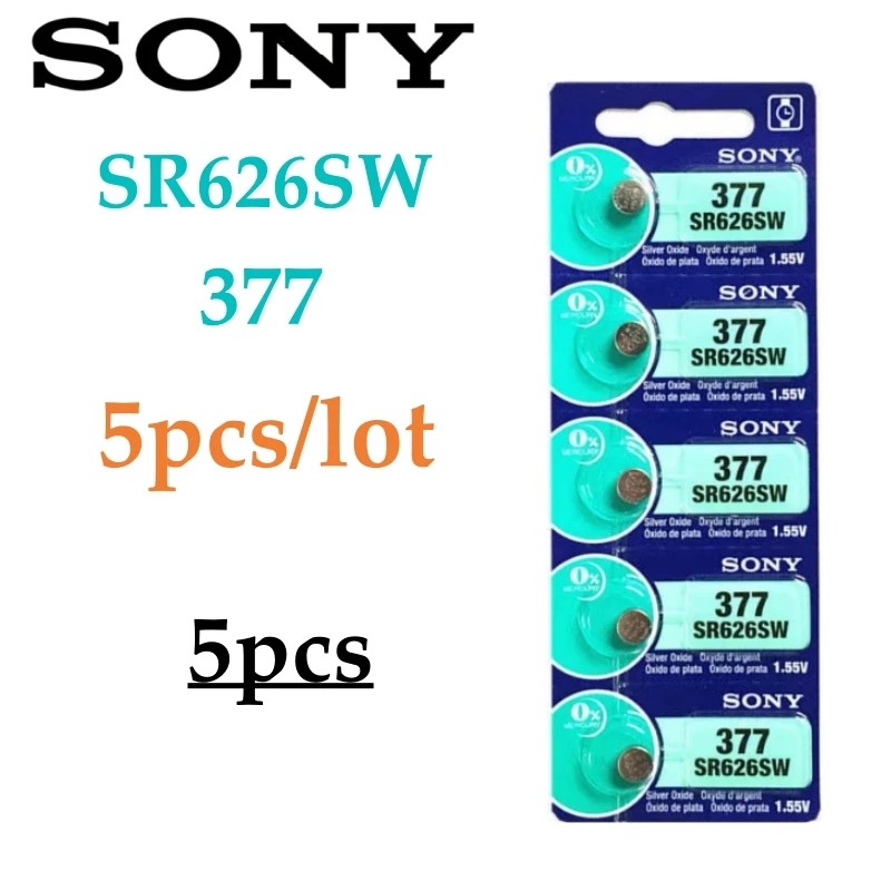 5 шт. батарей SONY SR626SW | AliExpress