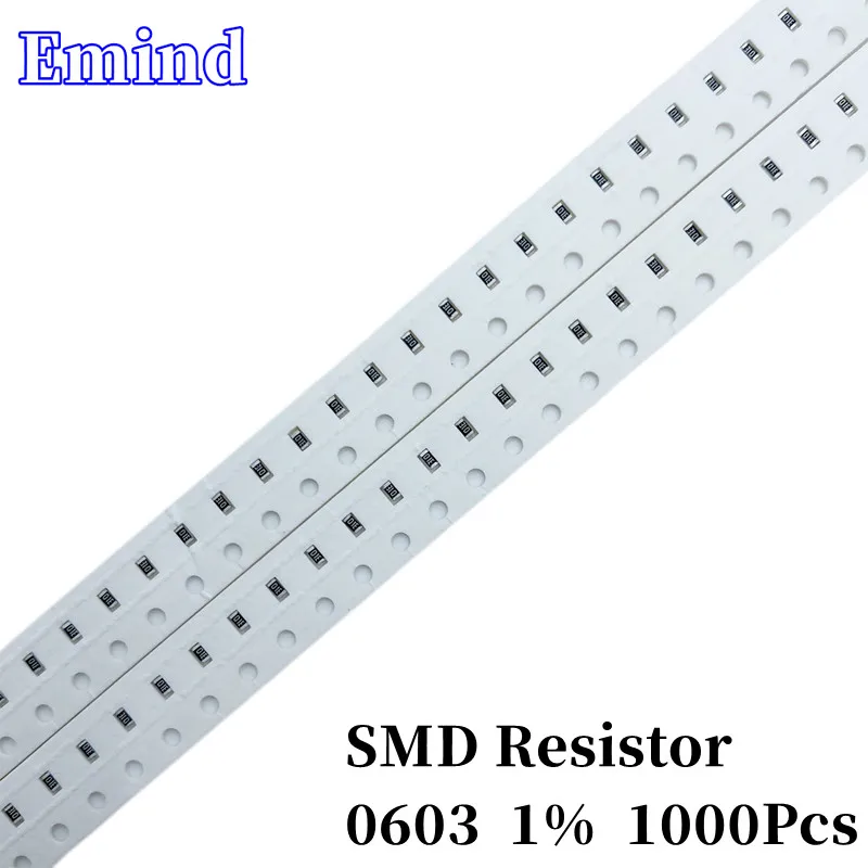 1000 шт. 0603 Smd резистор 10R 12 15 24 33 36 43 47 51 68 180Ohm 1K 1% ...