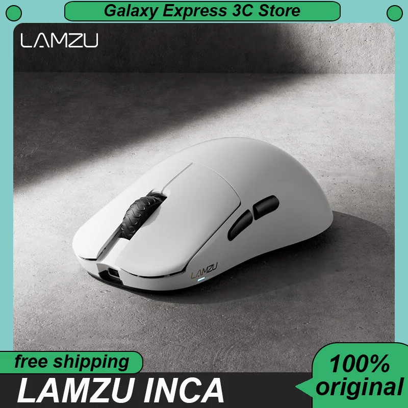 Игровая мышь LAMZU INCA, беспроводная 8k, скорость опрокидывания, датчик Pixart 3950, двойной ...