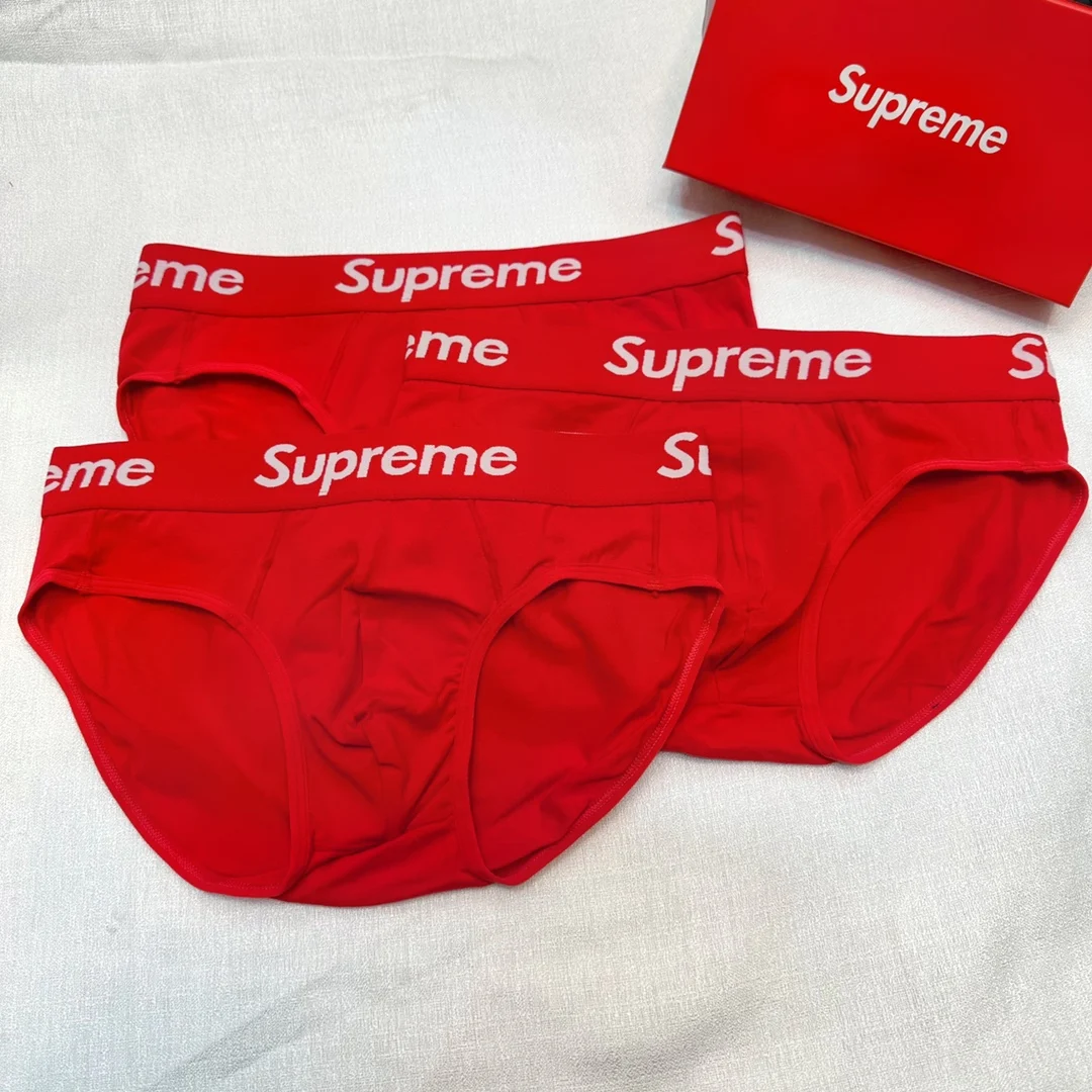 Supreme мужские трусы из хлопка 3 упаковки | AliExpress