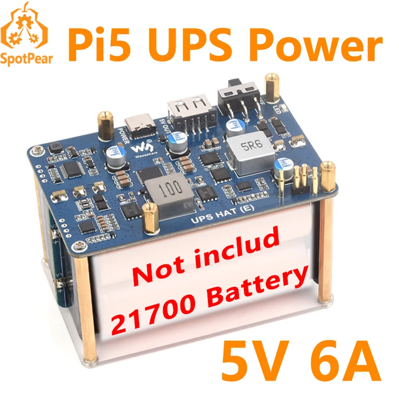 spotpear Raspberry Pi 5 UPS HAT E 4-Port 5V6A | AliExpress