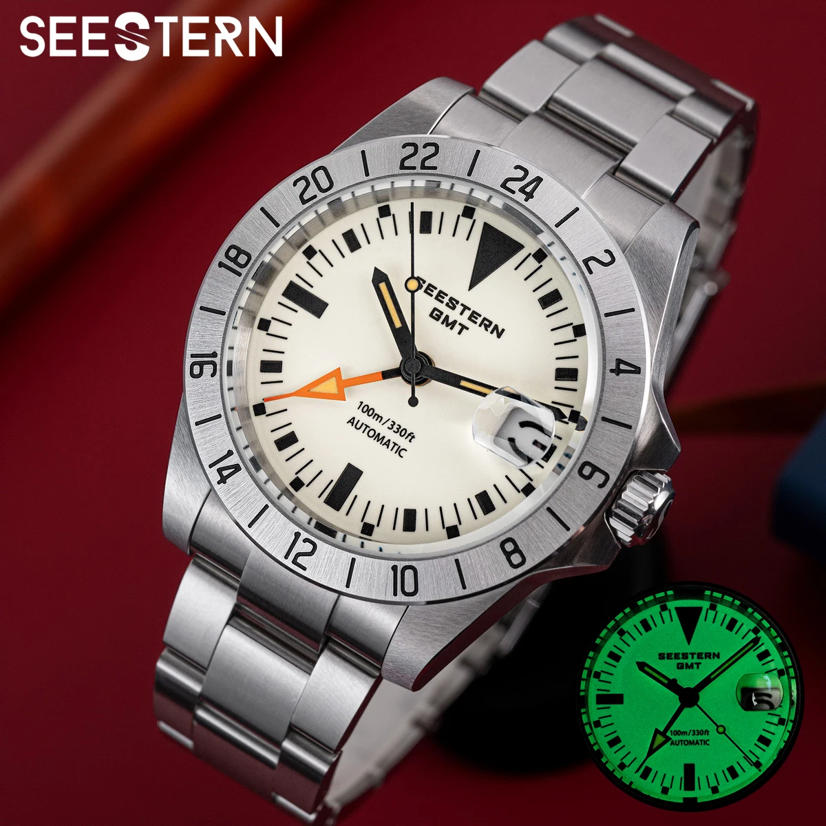 SEESTERN мужские механические часы GMT S436 | AliExpress