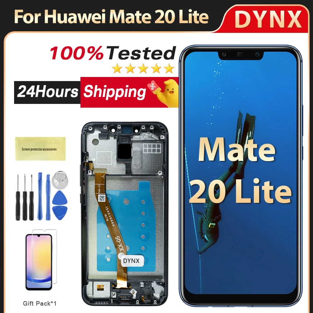 100% протестированный 6,3-дюймовый ЖК-дисплей для Huawei Mate 20 Lite ...