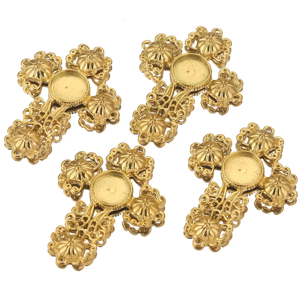 Кабошон базы из нержавеющей стали Alisaya 12 мм, 2 шт. | AliExpress