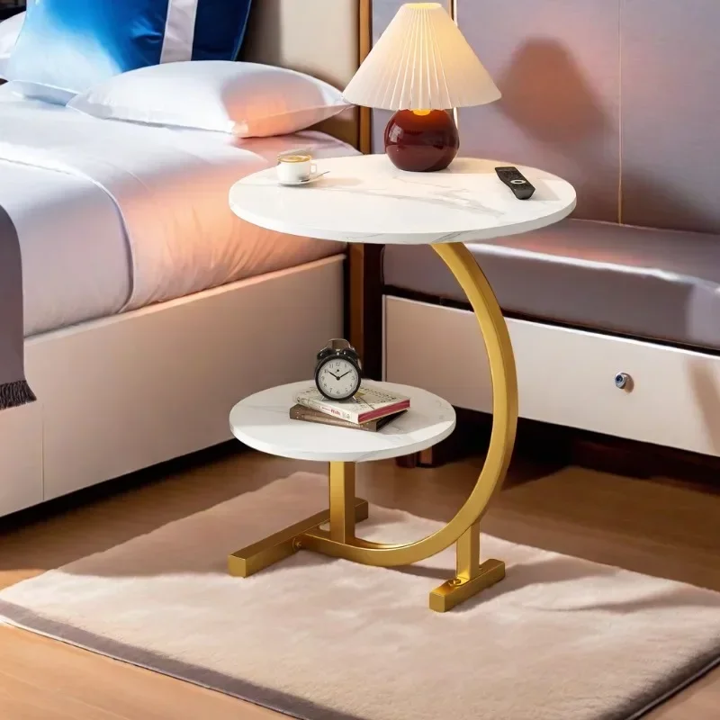 Дизайнерские роскошные журнальные столики Золотой завтрак Минималистичный круглый приставной