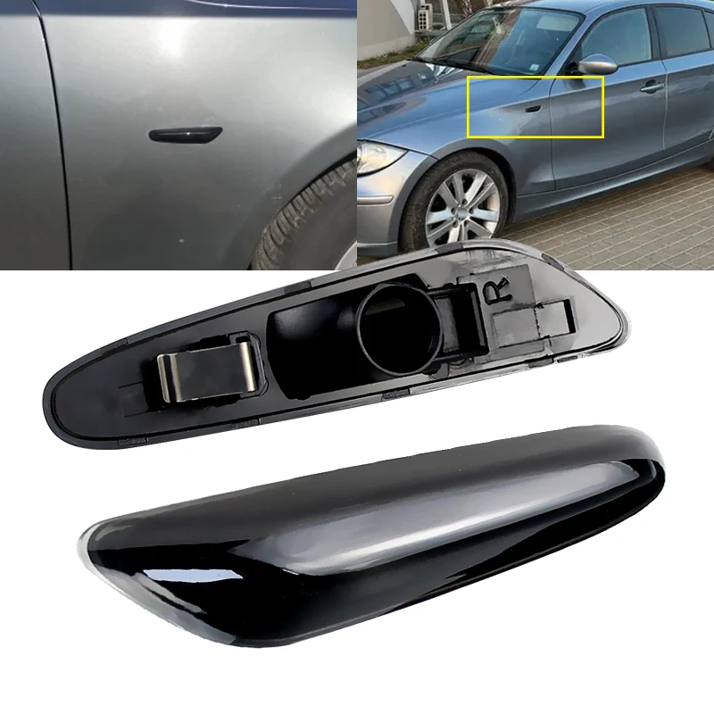 2 шт. SMOKE/прозрачный корпус линзы без лампы для BMW, боковой габаритный указатель поворота для ...