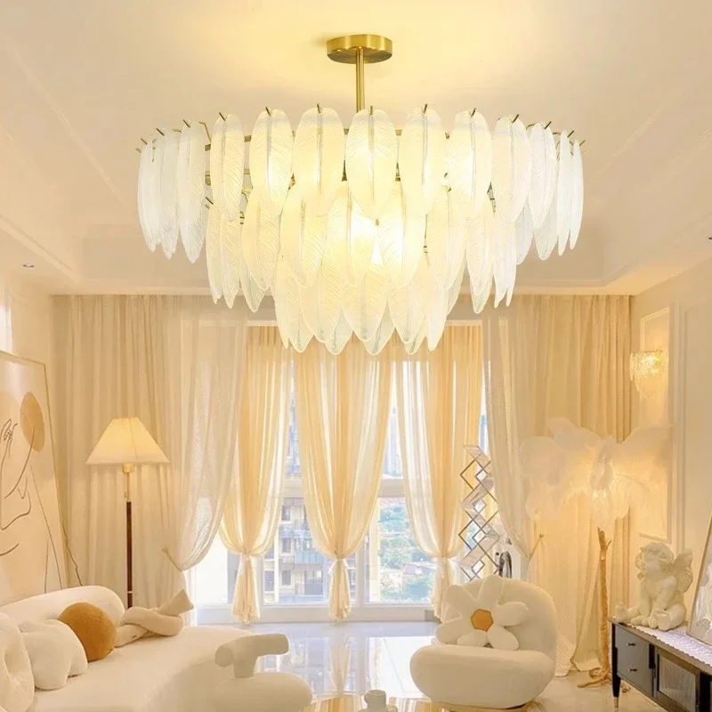 Современные Роскошные хрустальные люстры, Золотая французская ...