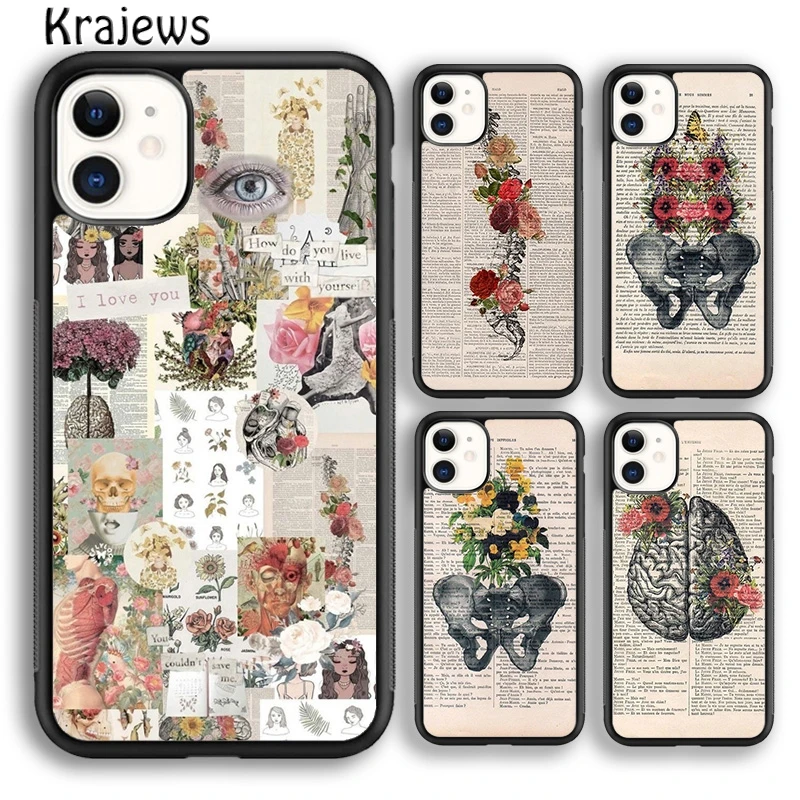 Krajews Medical Human Organs Brain Kidney Art Phone Case For iPhone 16 ...