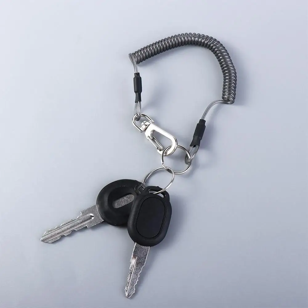 Key Cord Key Chain Keyring Clasp Spiral Keychain Spiral Coiled Lanyard ...