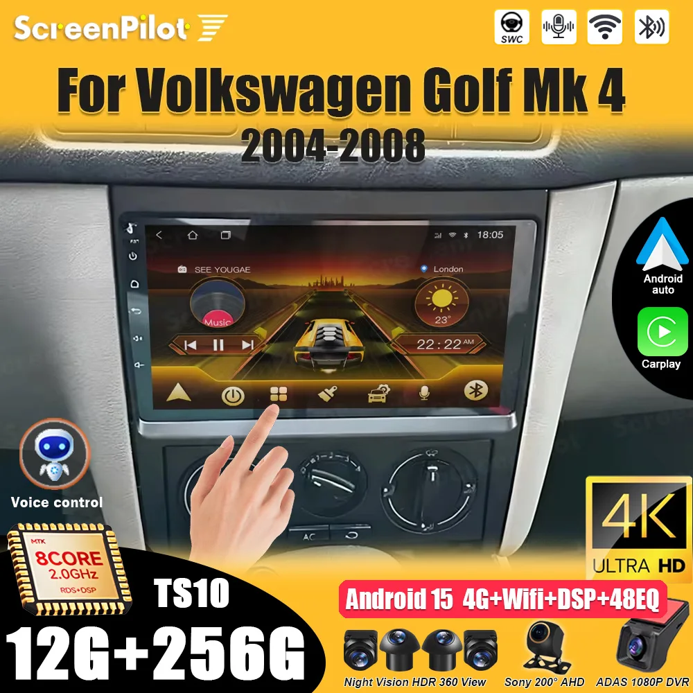 Android 15 для Volkswagen VW Golf 4 IV LHD 2002-2008 Jetta MK4 Classics ...