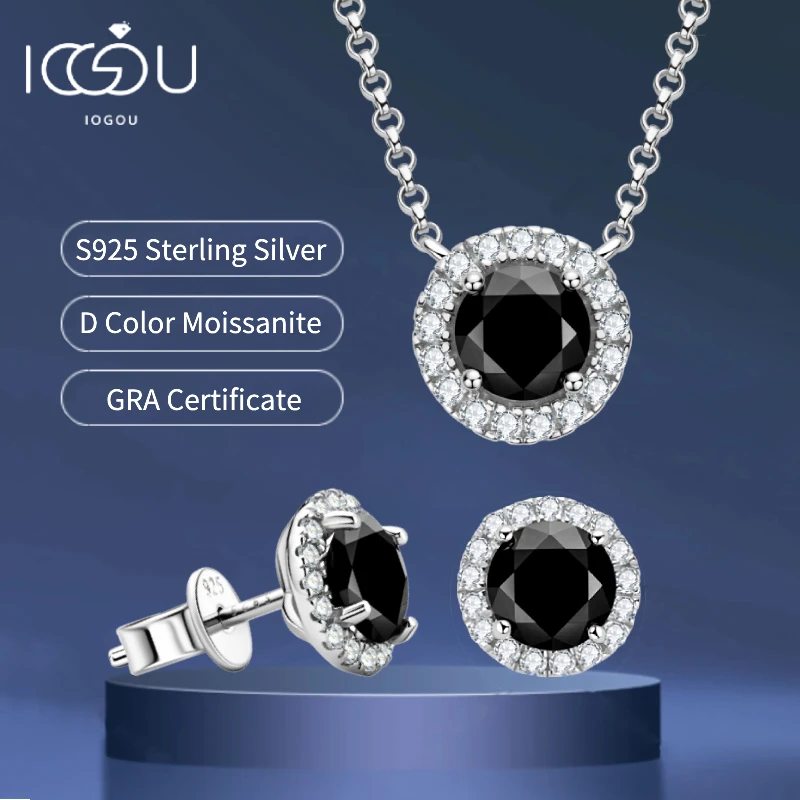 Комплект ювелирных изделий из серебра 925 пробы с муассанитом | AliExpress