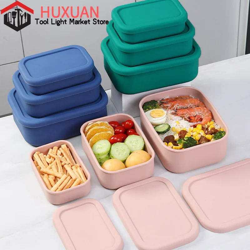 Фотообои 300/700/1300 мл, емкость для хранения еды с крышкой для школы ...