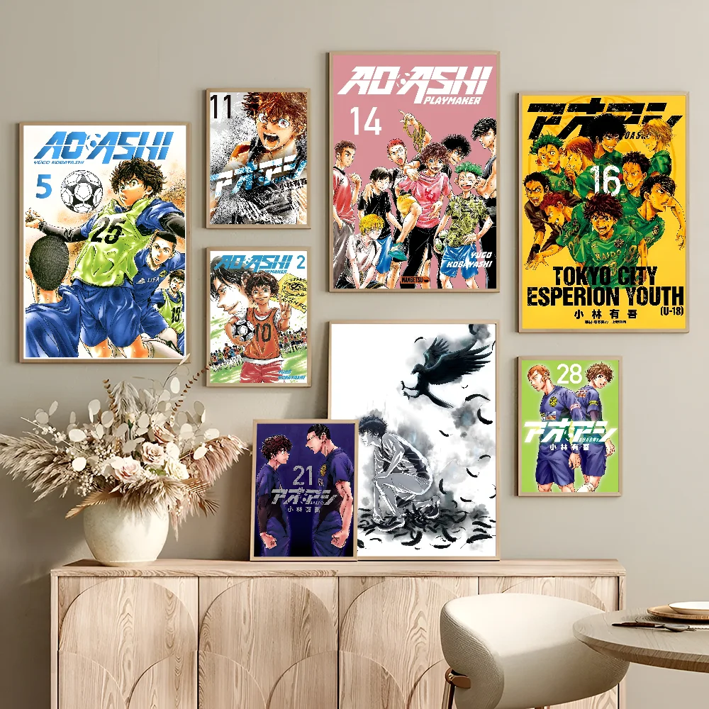 Ao Ashi Anime Self-adhesive Art Poster Fancy Wall Sticker For Living ...