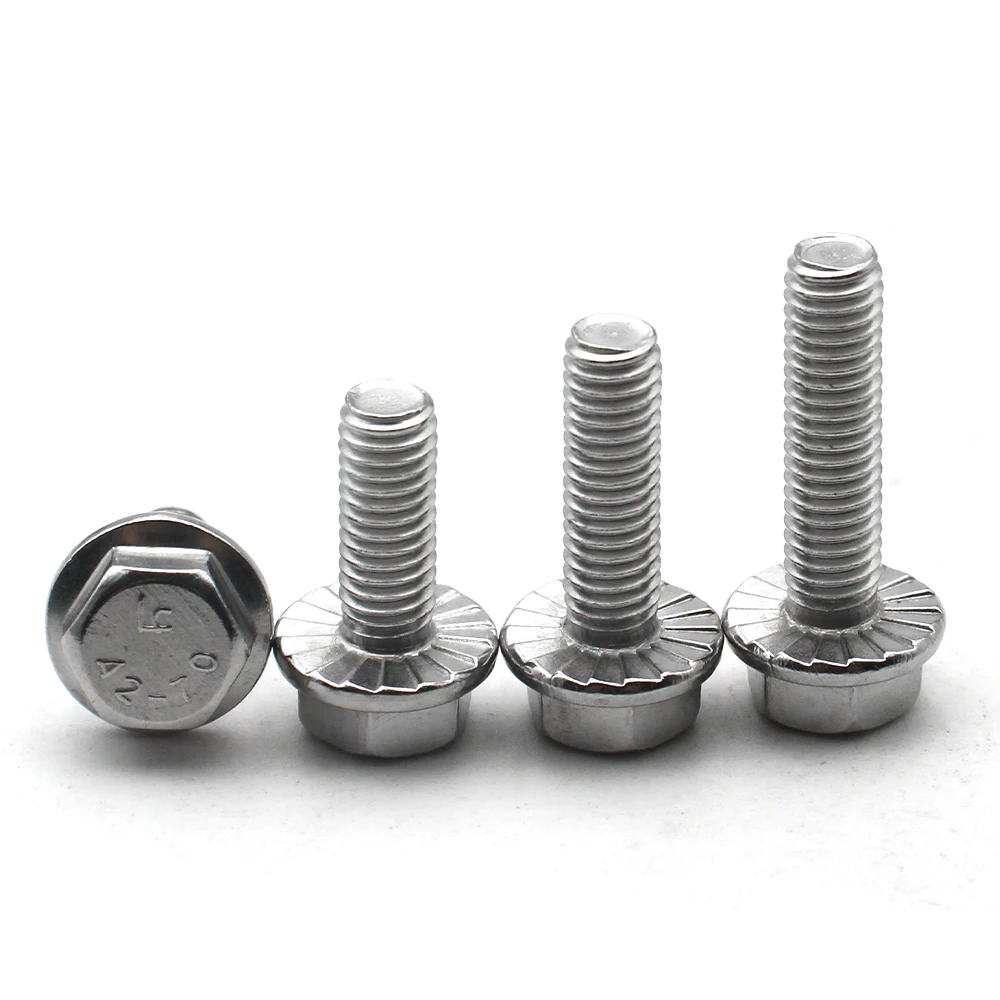 2-30 шт. M4 M5 M6 M8 M10 M12 A2-70 304 Болт с фланцевой головкой из нержавеющей стали с ...