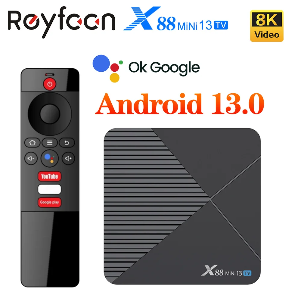 X88 Mini 13 ТВ-приставка Android 13.0 ATV UI Rockchip RK3528 Четырехъядерный процессор 64 бит ...