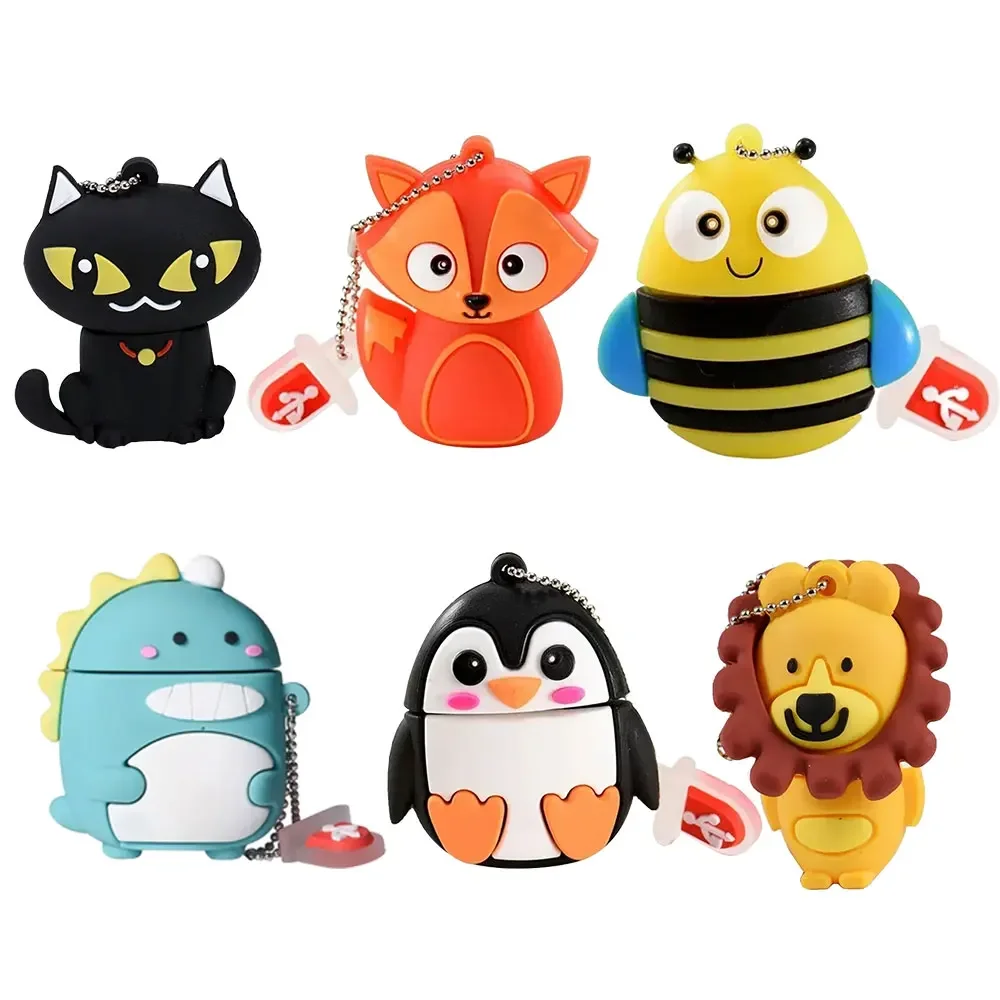 USB2.0 Flash Drive Cute Cartoon Memory stick Dinosaur pen drive cat fox ...