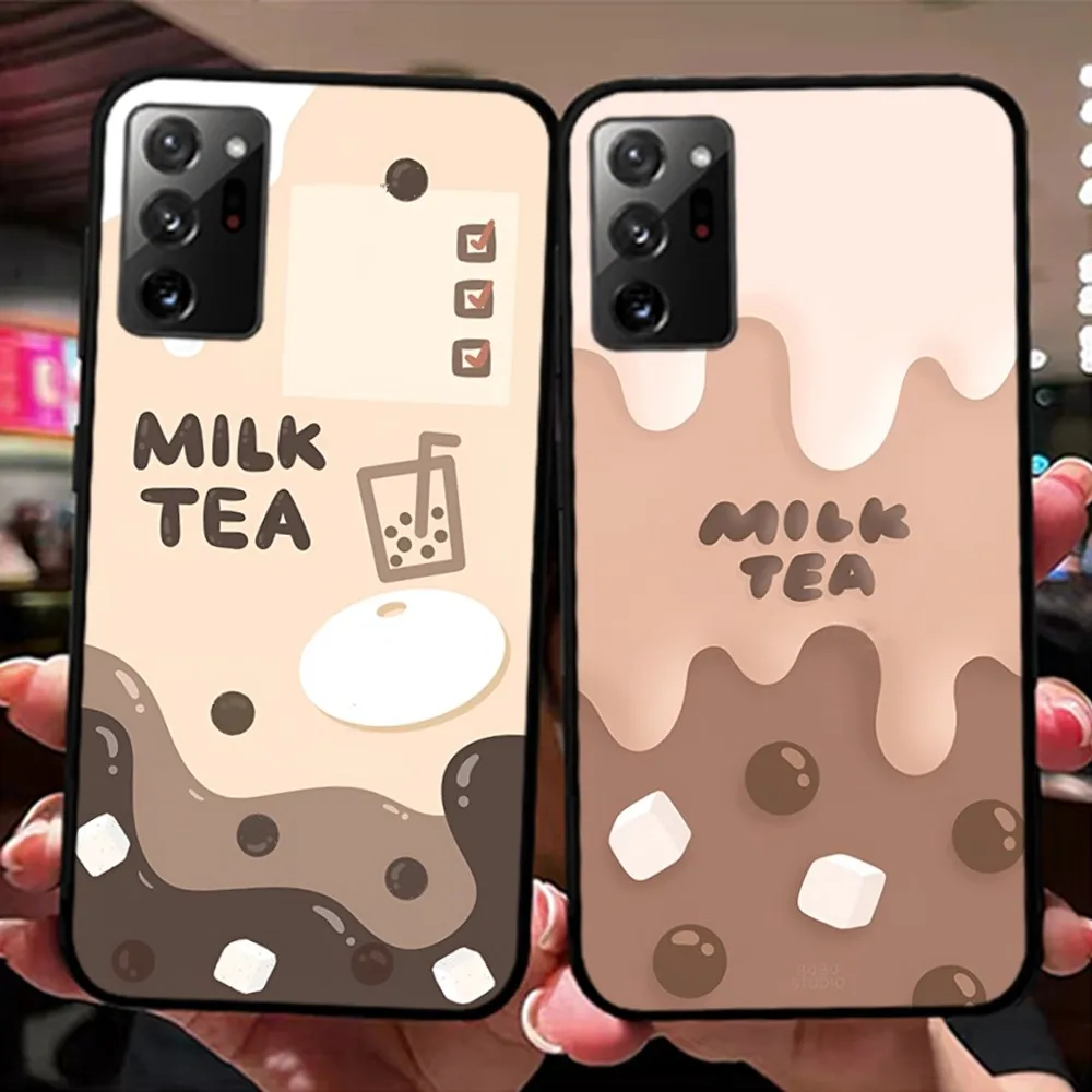Fashion Cartoon Milk Tea Phone Case For Samsung Note 8 9 10 20 Pro Plus ...