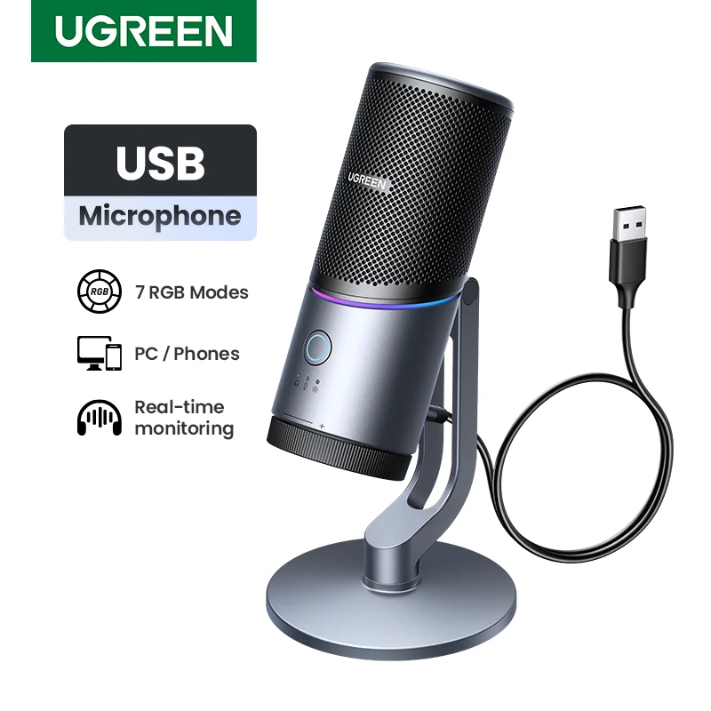 UGREEN RGB USB-микрофон для записи | AliExpress